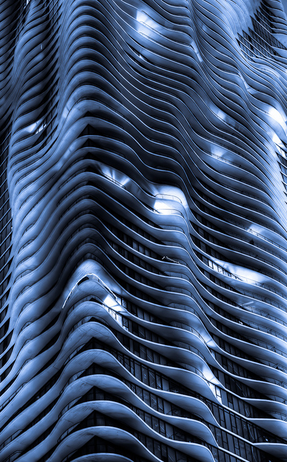 Aqua Building Abstract, Chicago | Dave Wilson Photography